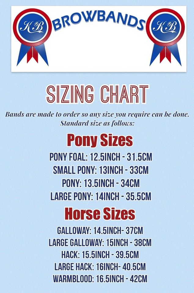 Sizing Information – KB Browbands