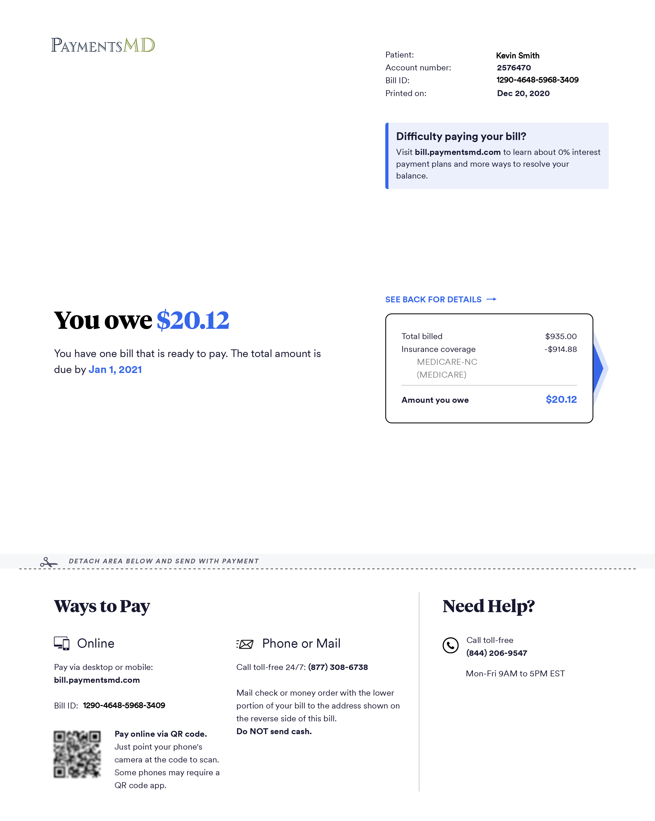How to Read Your Bill - PaymentsMD